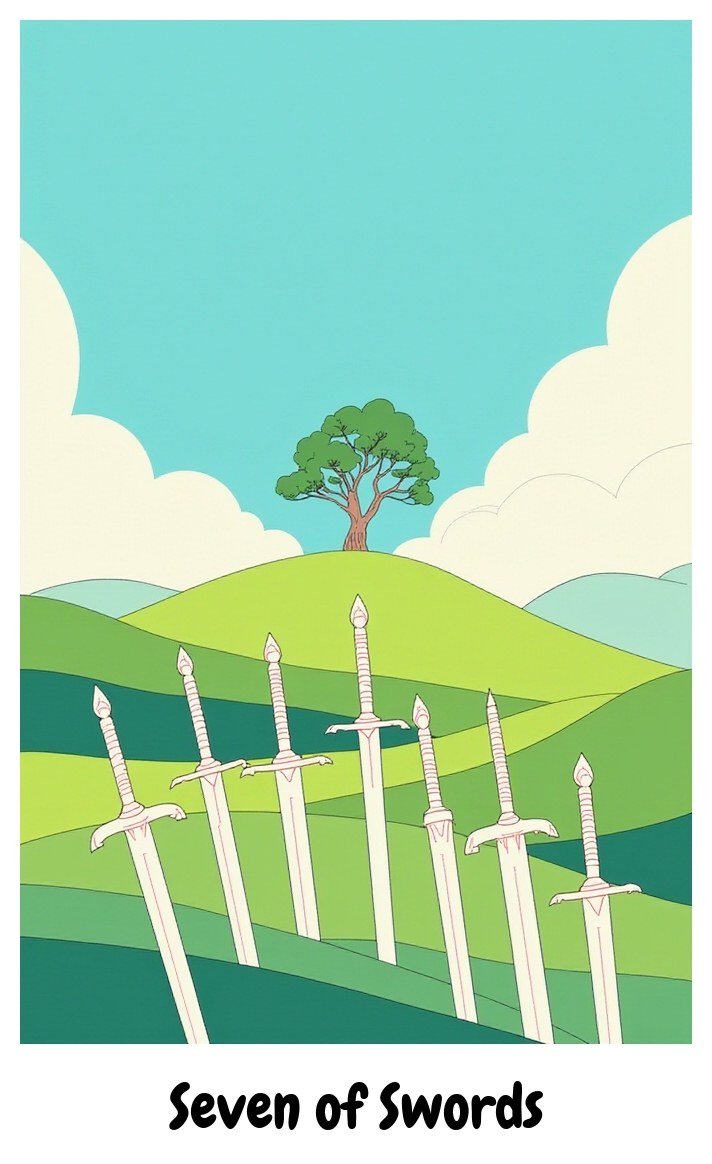Seven of Swords Tarot Meaning: Deception and Sneaking Away